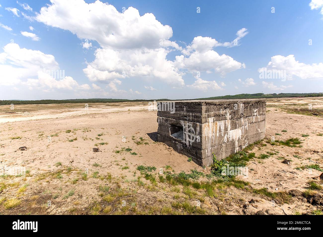 Bunker from II World War at Bledowska Desert (Poland Stock Photo - Alamy
