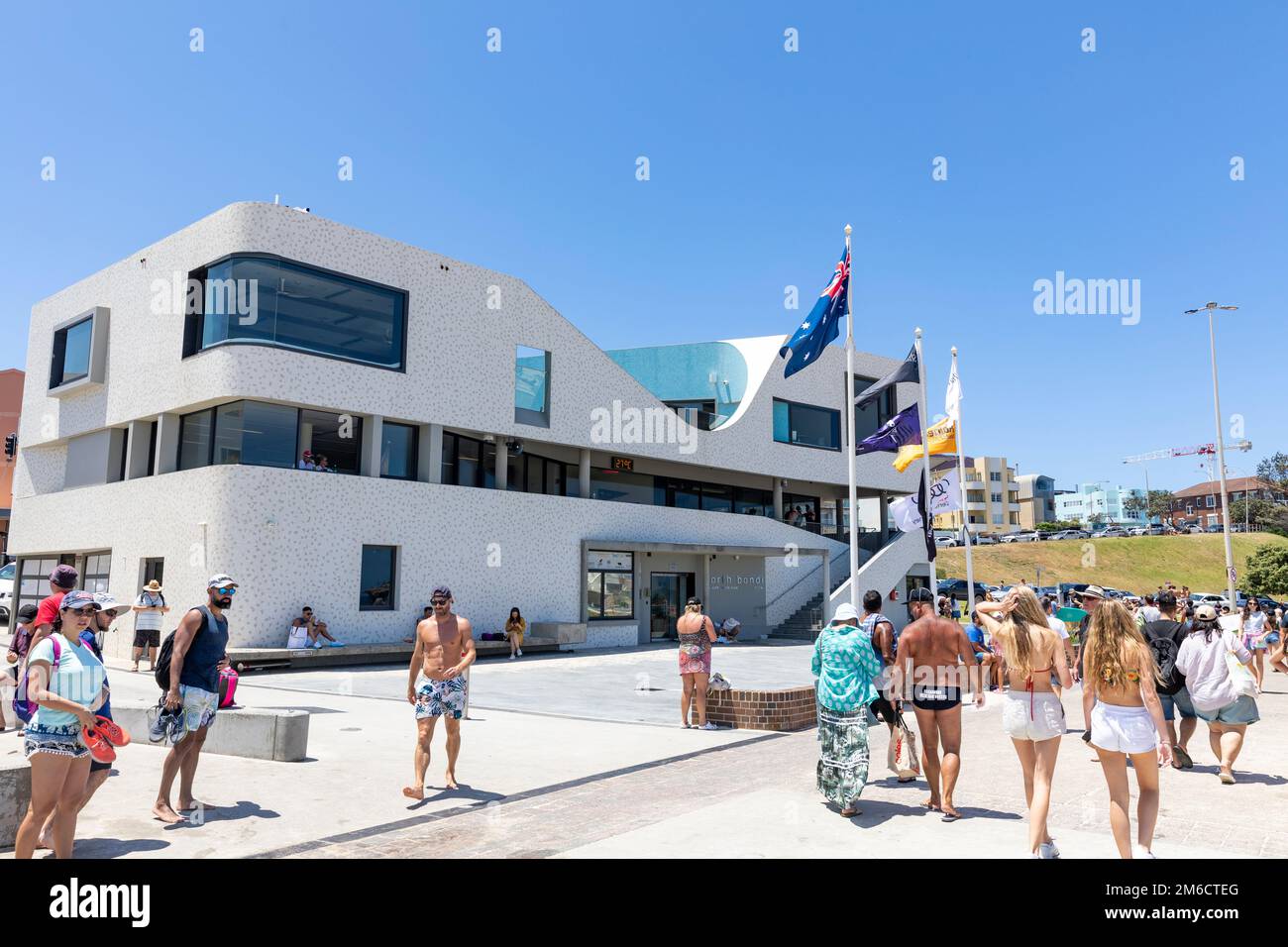 North Bondi Surf Life Saving club at Bondi Beach Sydney, summers day ...