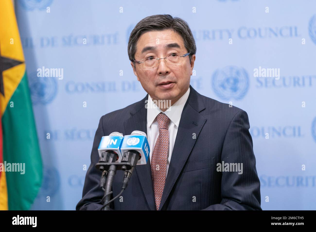 Japan Ambassador Kimihiro Ishikane speaks during installation ceremony ...