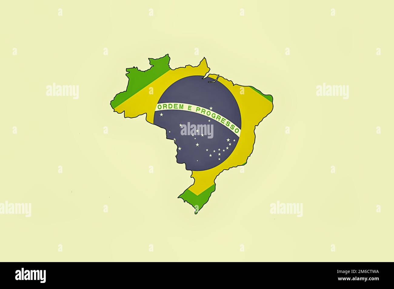 Brazil flag in map hi-res stock photography and images - Alamy