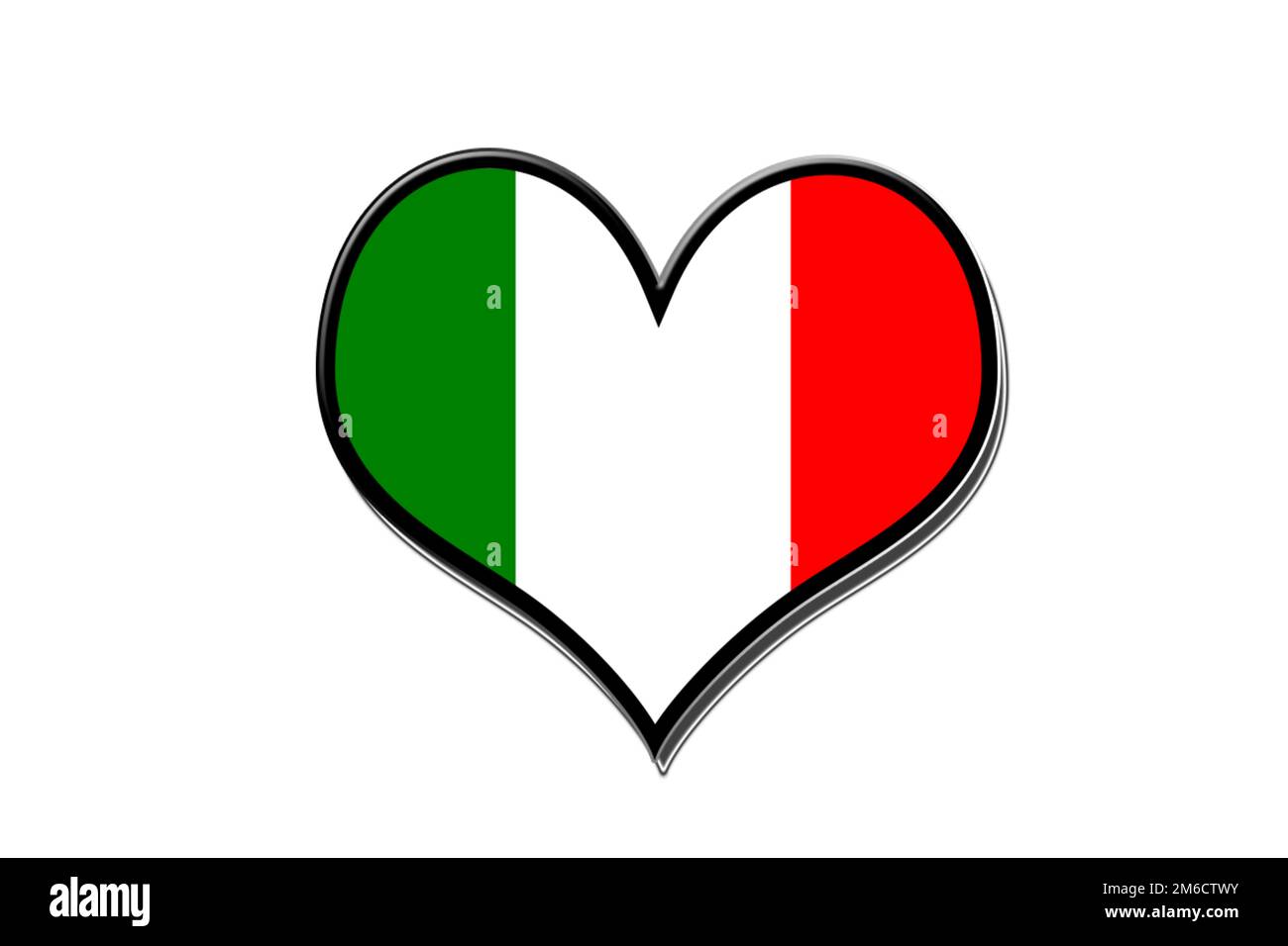 Italian Flag Heart Wallpaper