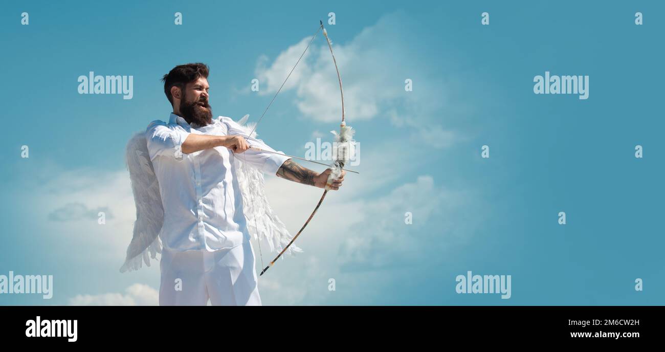 Crazy valentin angel guy heart hi-res stock photography and images - Alamy