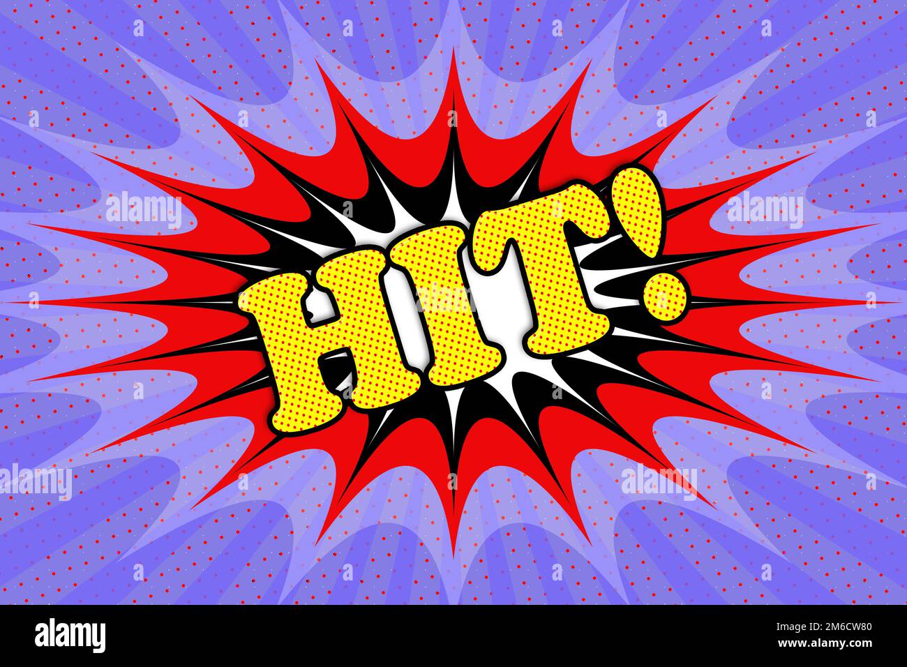 Inscription Hit in cartoon style Stock Photo - Alamy