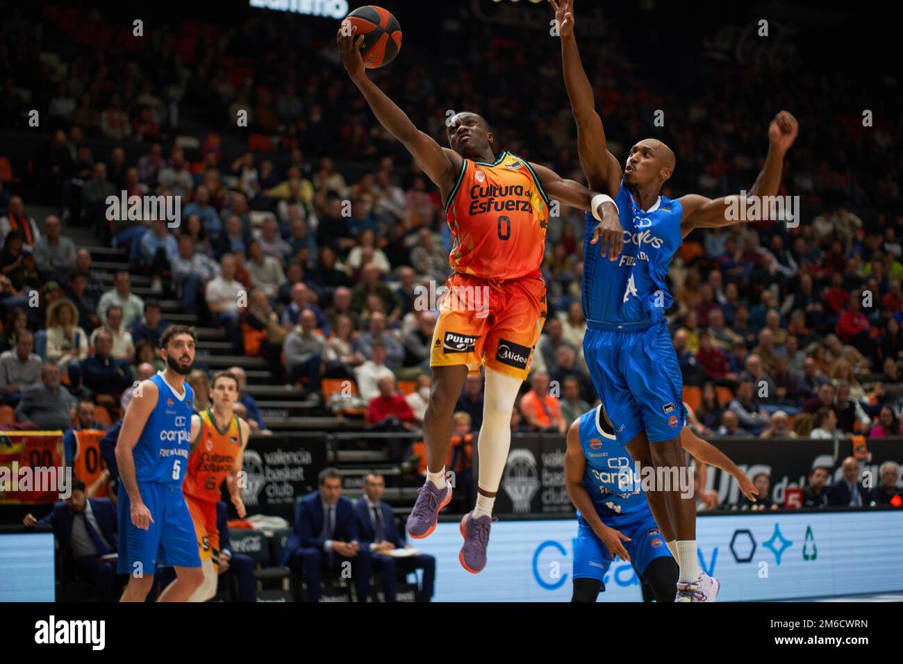Valencia, Spain. 03rd Jan, 2023. Jared Harper of Valencia basket (L ...