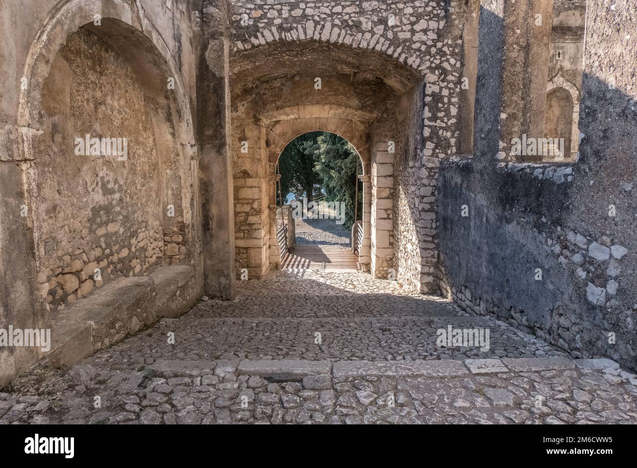 Side entrance of an medieval castle Stock Photo - Alamy