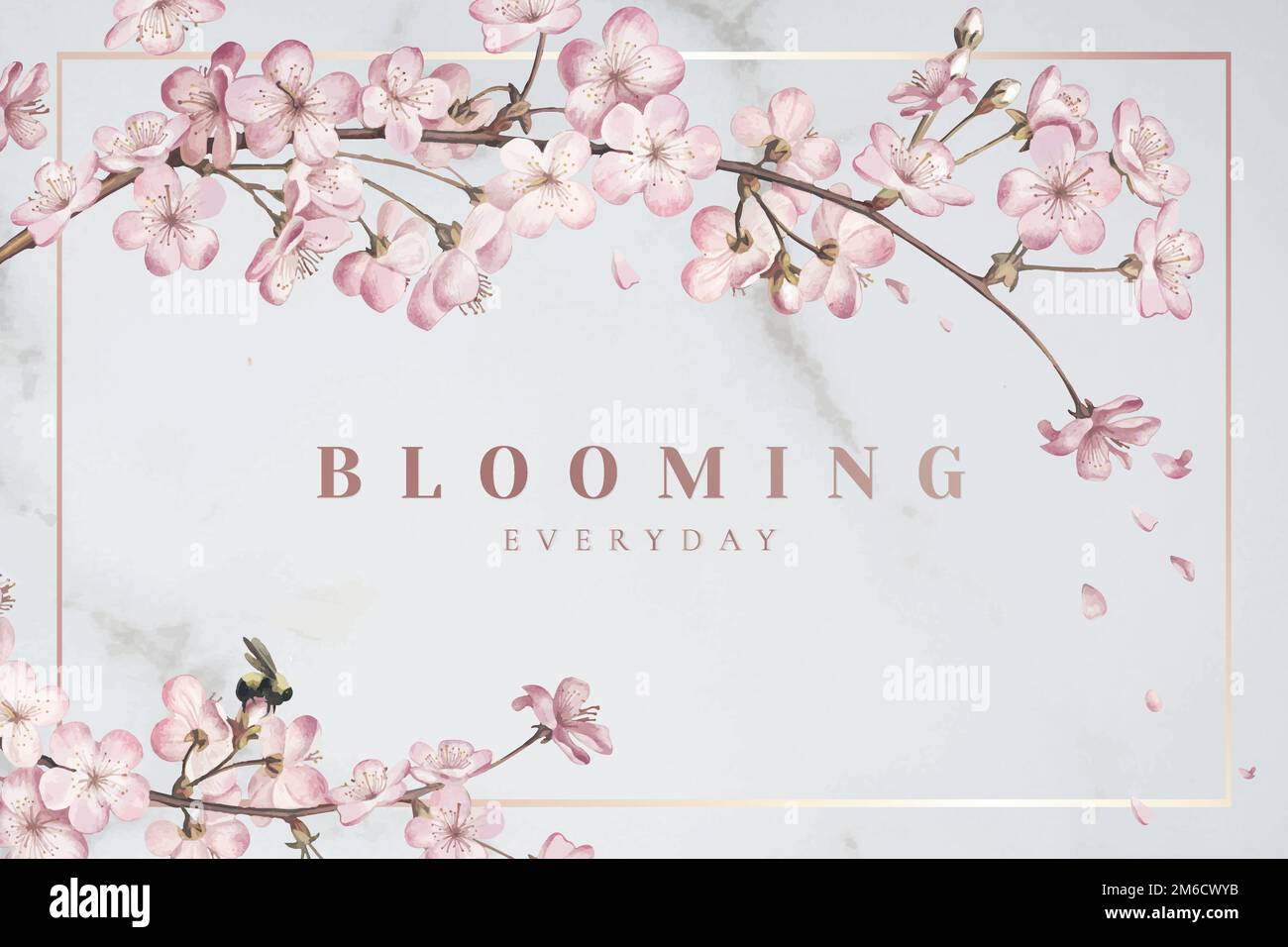 Blooming floral frame design vector Stock Vector Image & Art - Alamy