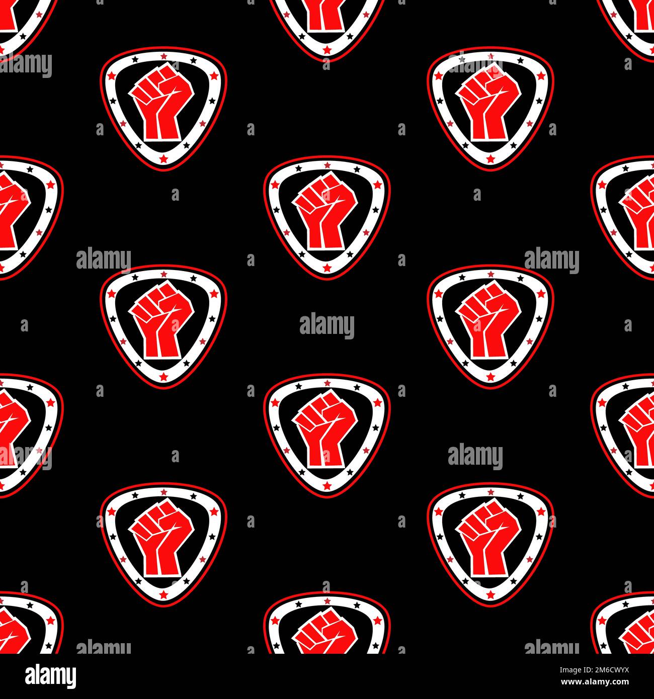 Seamless Texture Pattern MMA logo fist presswall. Vector, EPS Stock ...