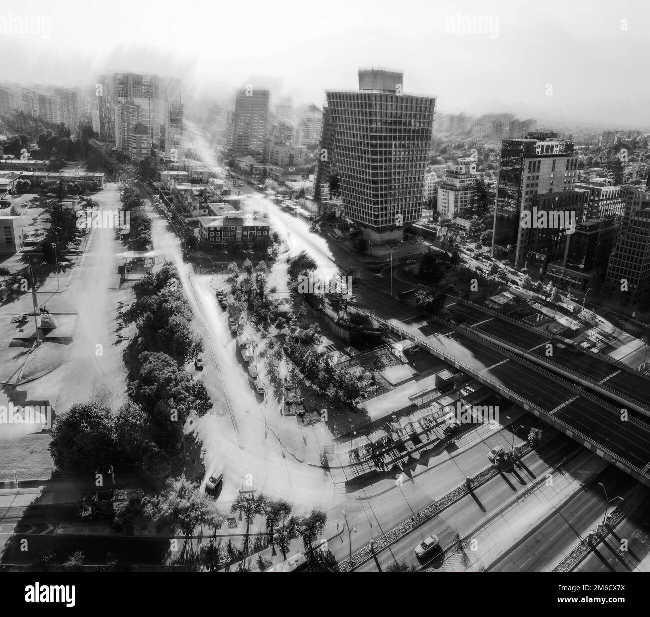 Santiago de chile view aerial hi-res stock photography and images - Alamy