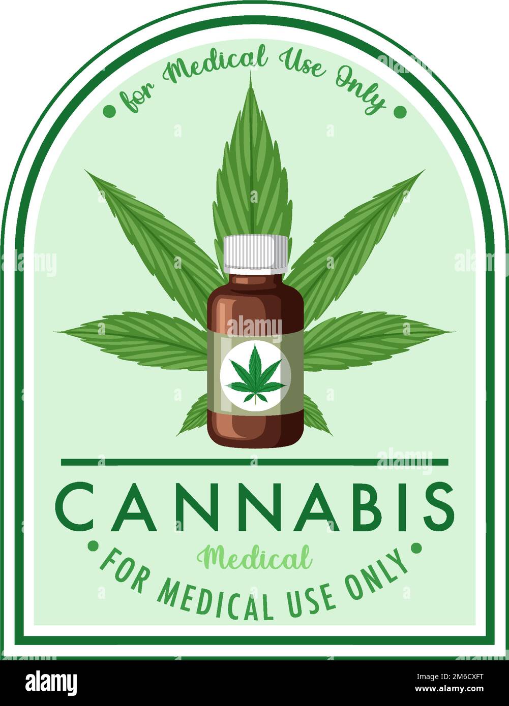 Medical cannabis logo banner illustration Stock Vector Image & Art - Alamy