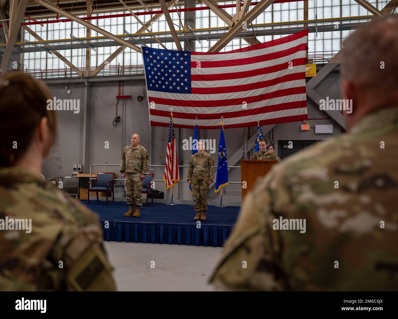 Lt. Col. Al Knapp, 914th Maintenance Group commander, stands beside Lt ...