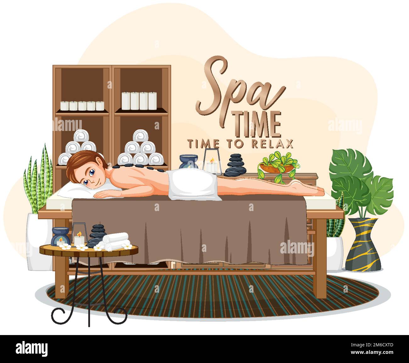 Luxury spa poster template design illustration Stock Vector Image & Art ...