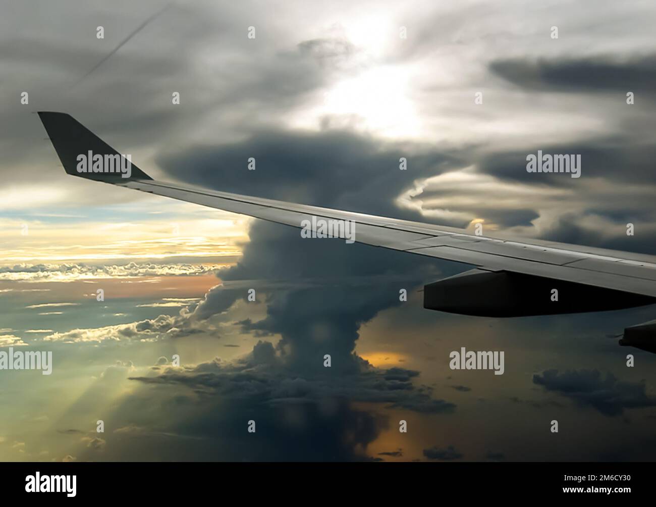 The view from the window of a passenger plane during Stock Photo - Alamy