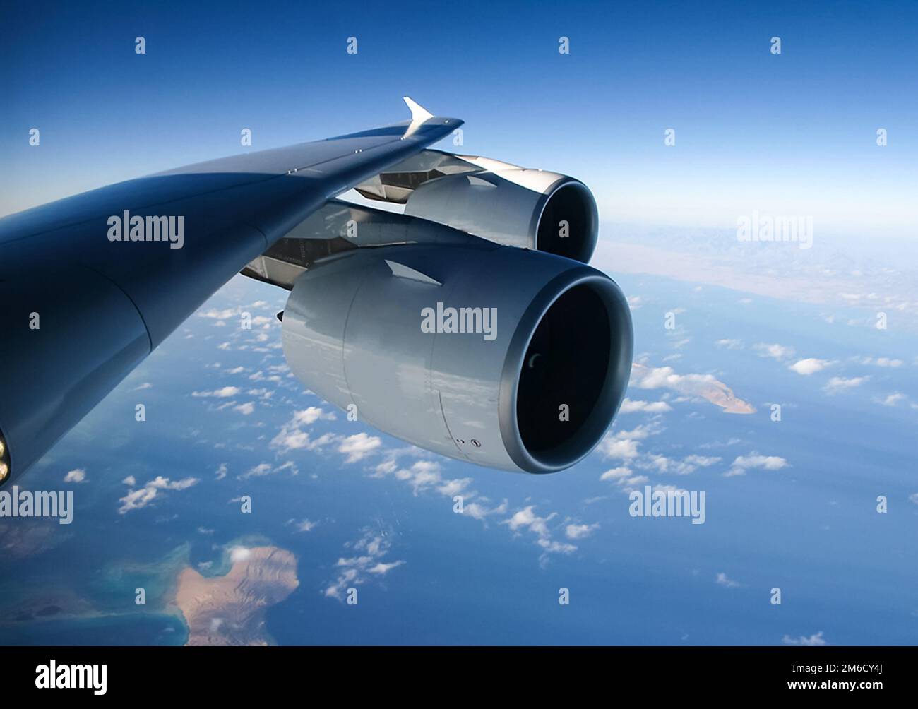 The view from the window of a passenger plane during Stock Photo - Alamy