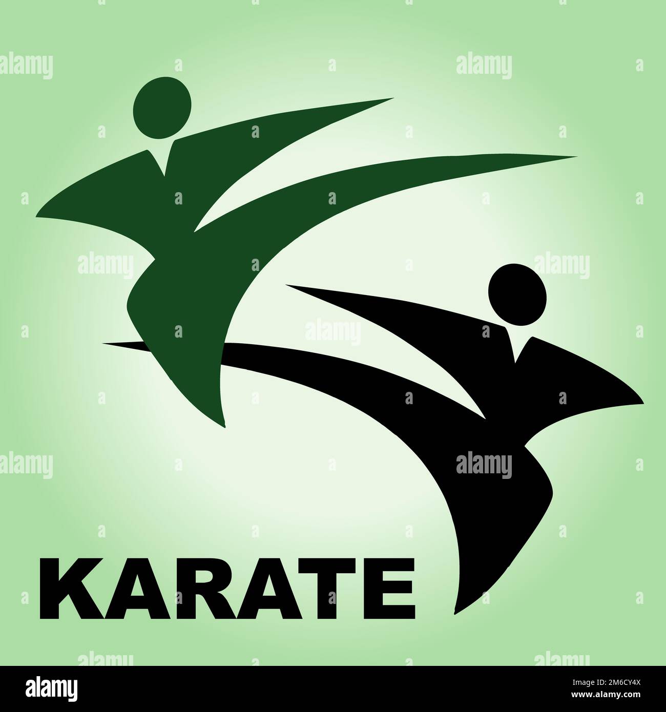 Martial art colored simbol design. Karate emblem Stock Photo - Alamy