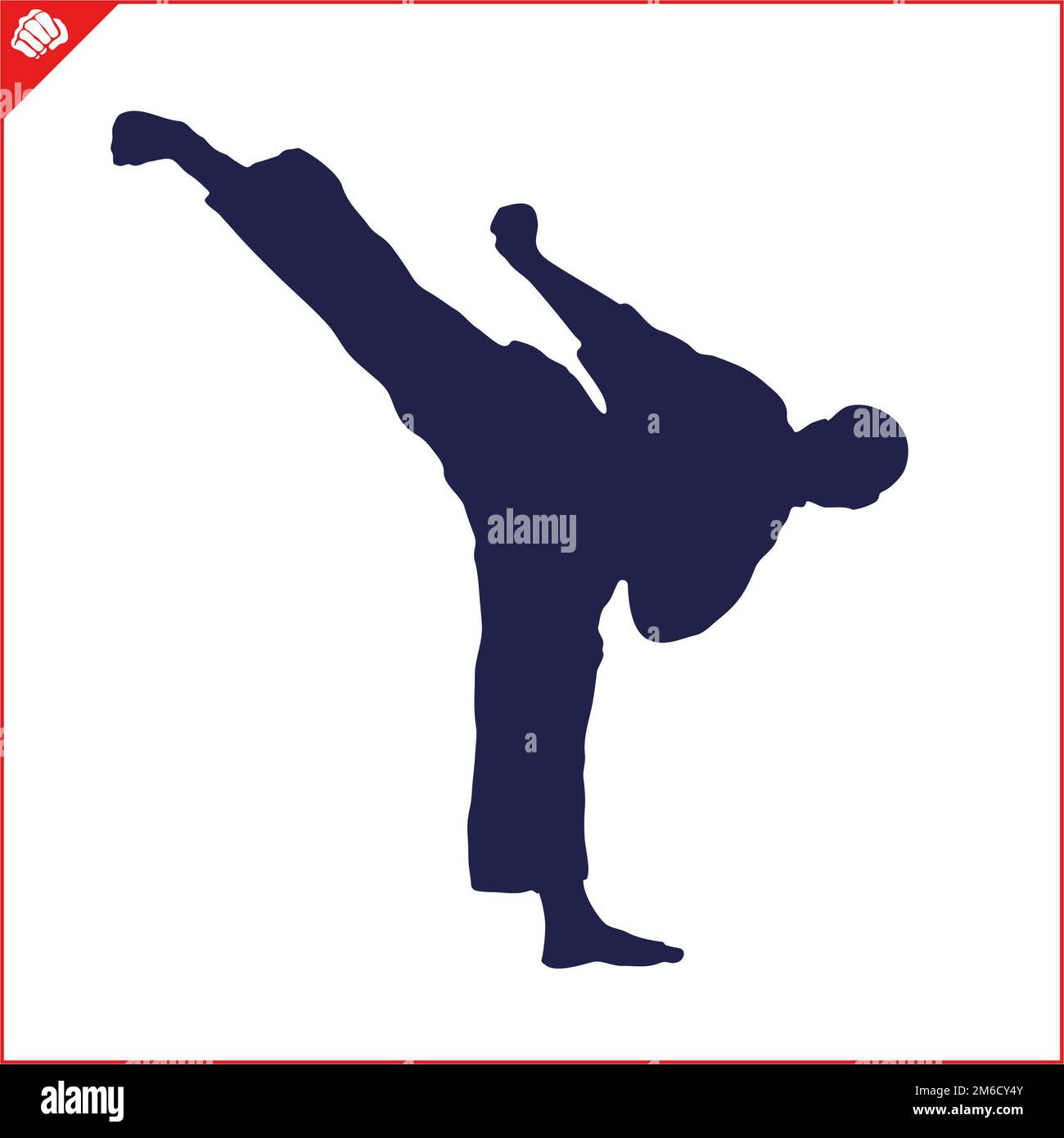 Martial art colored simbol design. Karate emblem Stock Photo - Alamy