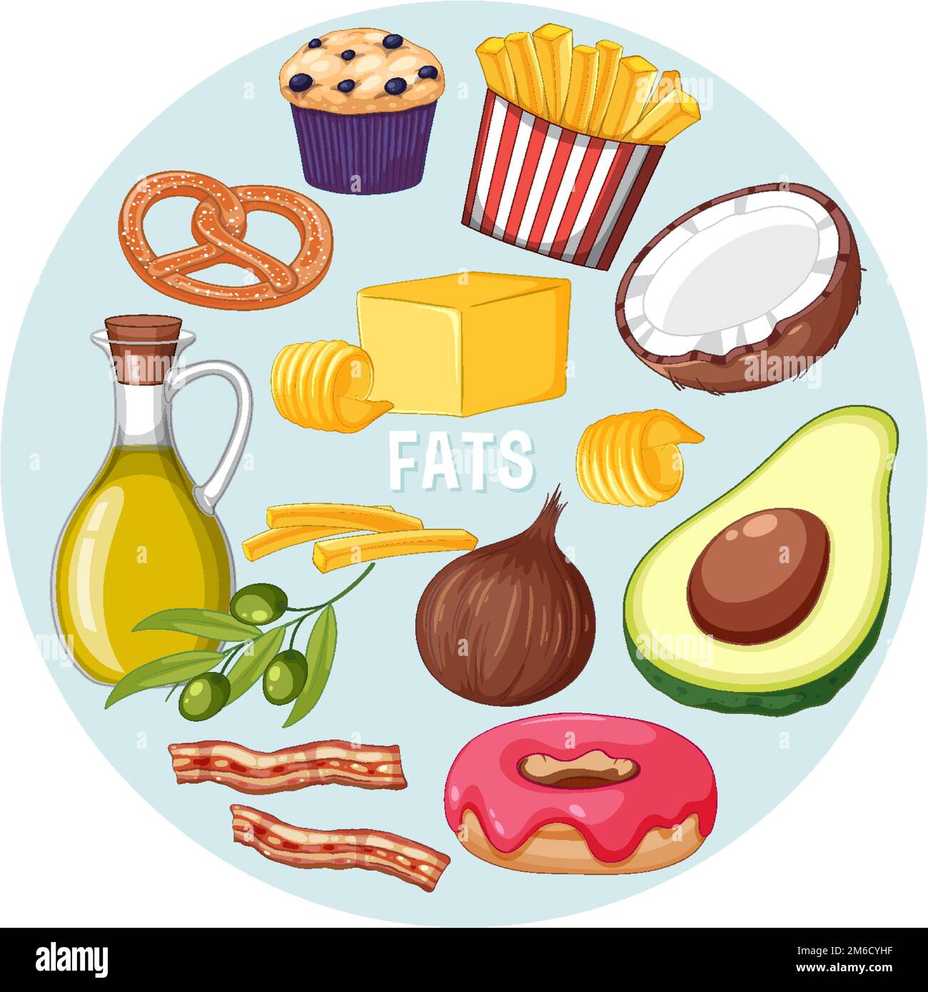 Fats and foods Stock Vector Images - Alamy