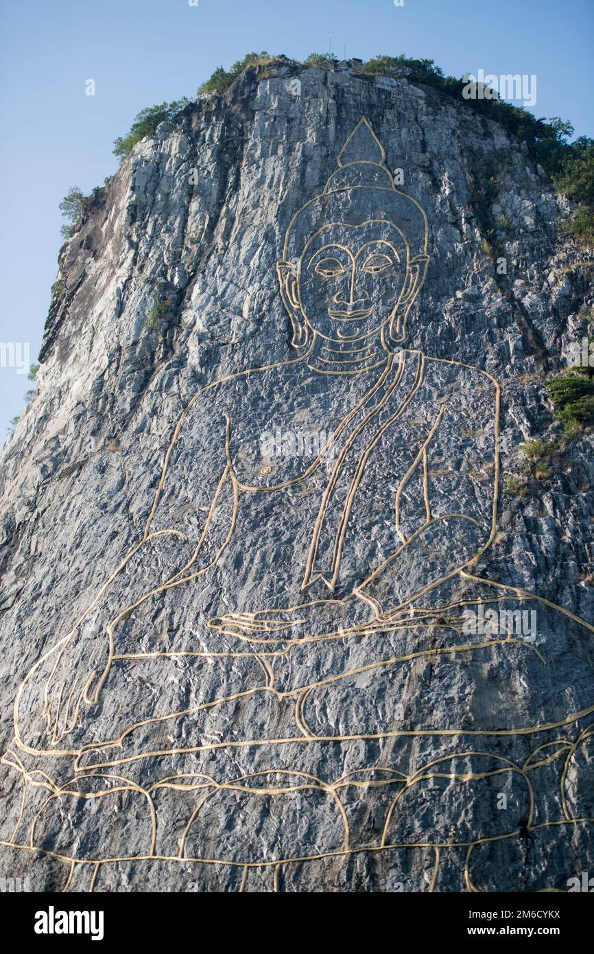 THAILAND PATTAYA BUDDHA CLIFF KHAO CHEE CHAN Stock Photo - Alamy