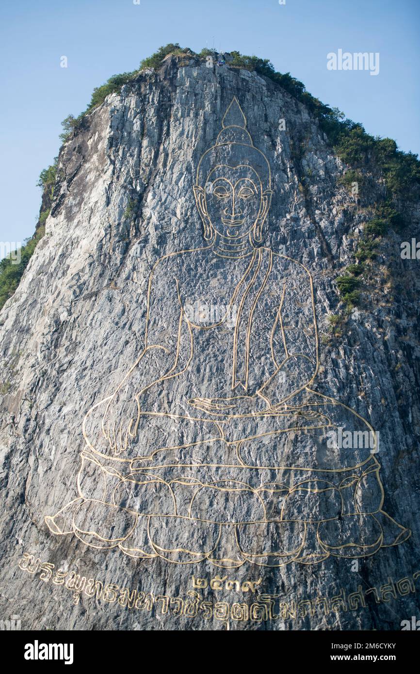 THAILAND PATTAYA BUDDHA CLIFF KHAO CHEE CHAN Stock Photo - Alamy