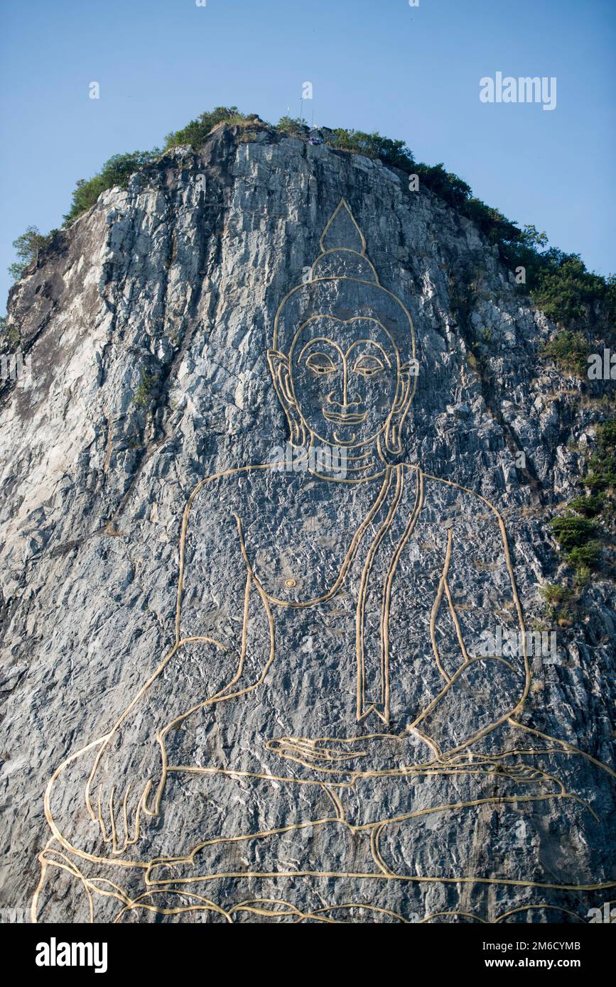 THAILAND PATTAYA BUDDHA CLIFF KHAO CHEE CHAN Stock Photo - Alamy