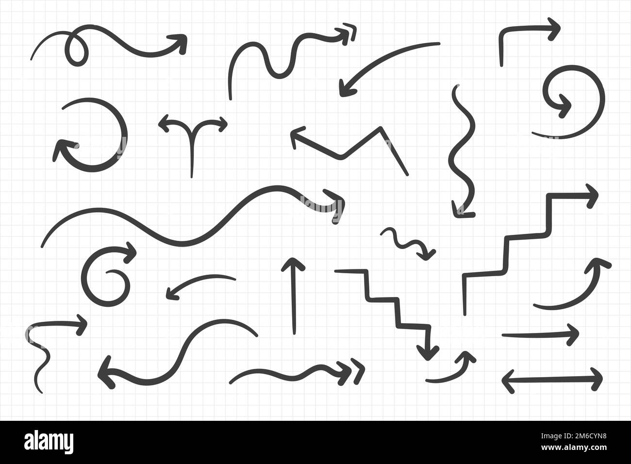 Black arrow doodle vector collection Stock Vector Image & Art - Alamy