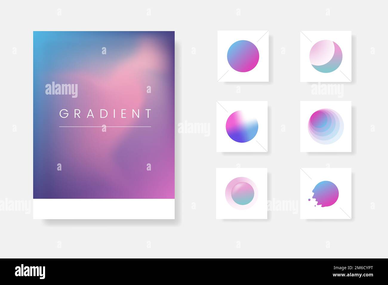 Abstract purple background template vector set Stock Vector Image & Art ...