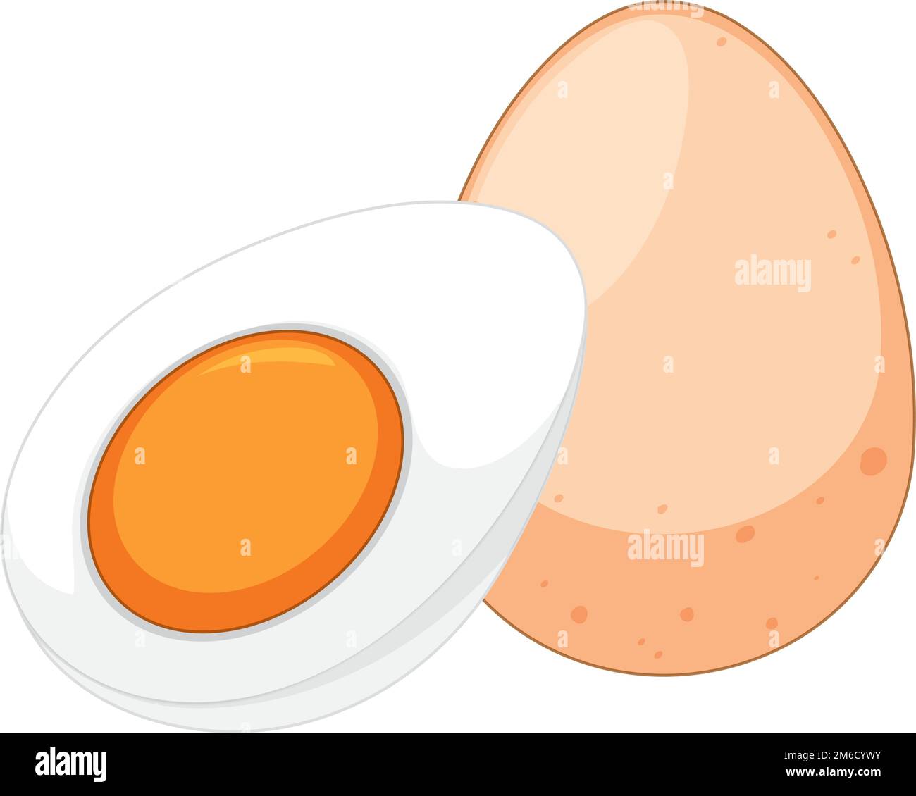 Simple egg cartoon isolated illustration Stock Vector Image & Art - Alamy