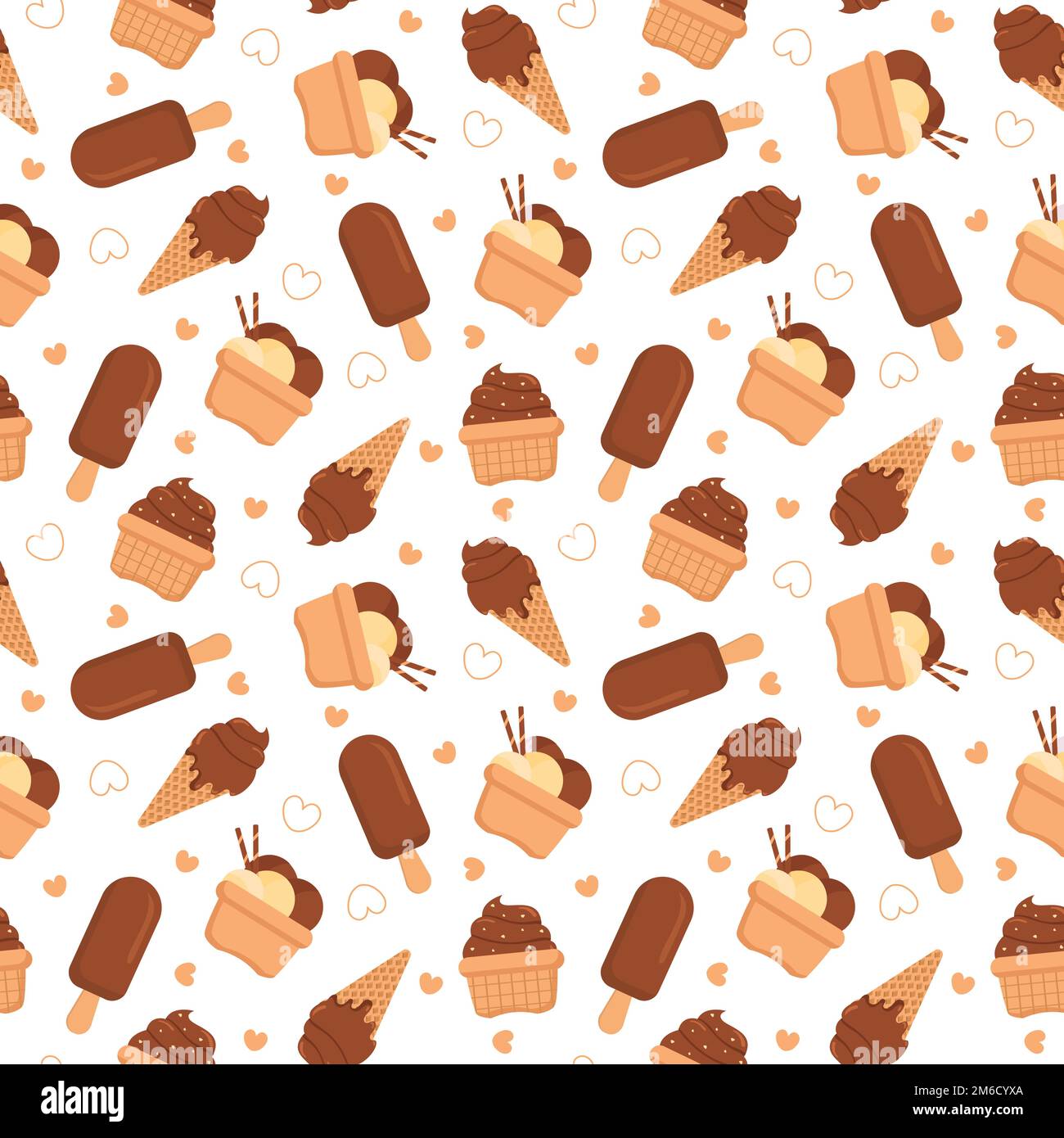 Chocolate Seamless Pattern Design with Choco Decoration in Template ...
