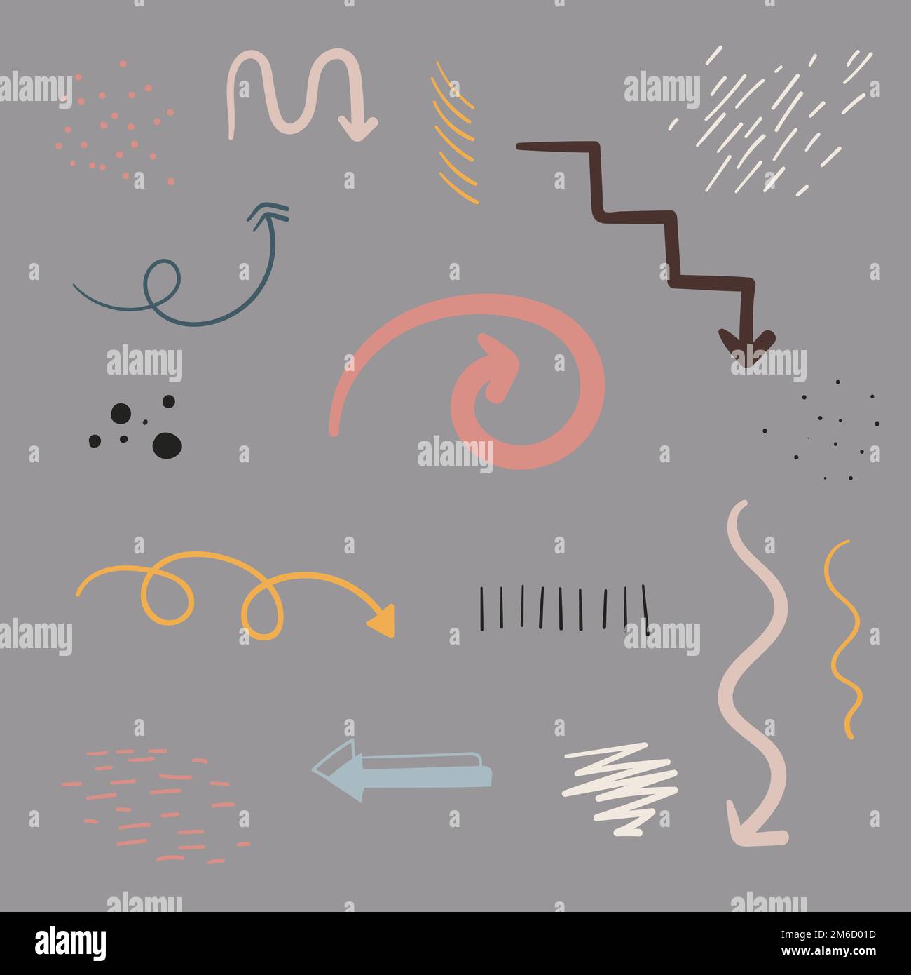Pastel arrow doodle vector collection Stock Vector Image & Art - Alamy