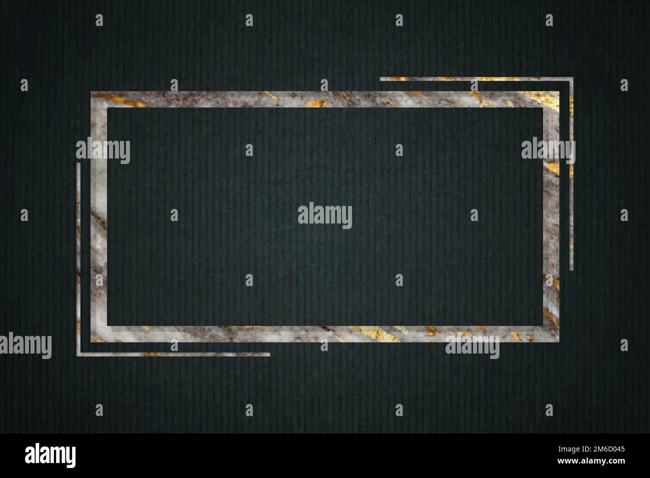 Rectangle frame on dark green fabric textured background vector Stock ...