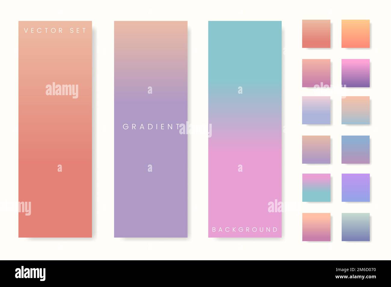 Pastel gradient background vector set Stock Vector Image & Art - Alamy