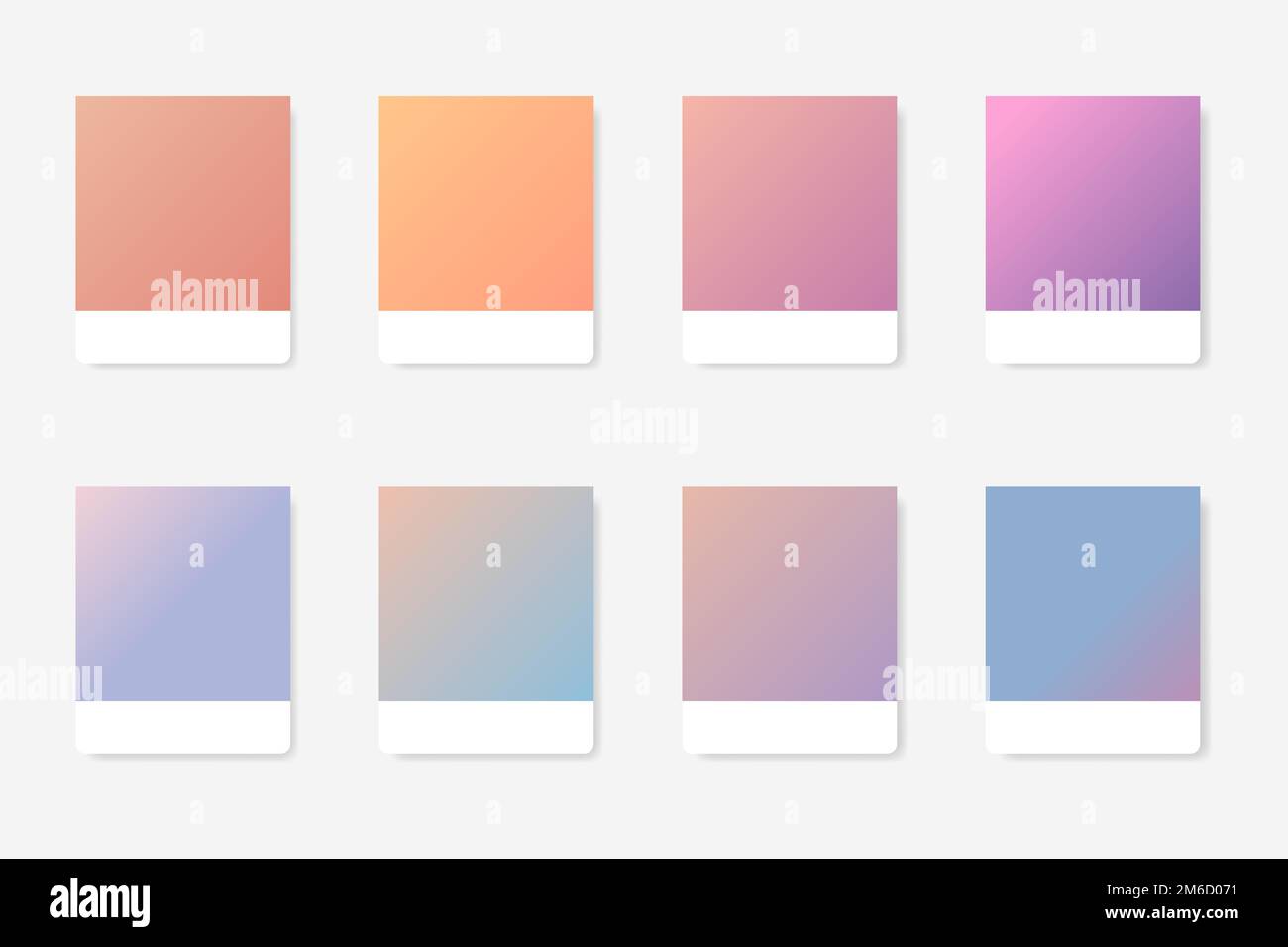 Colorful gradient background template vector set Stock Vector Image ...