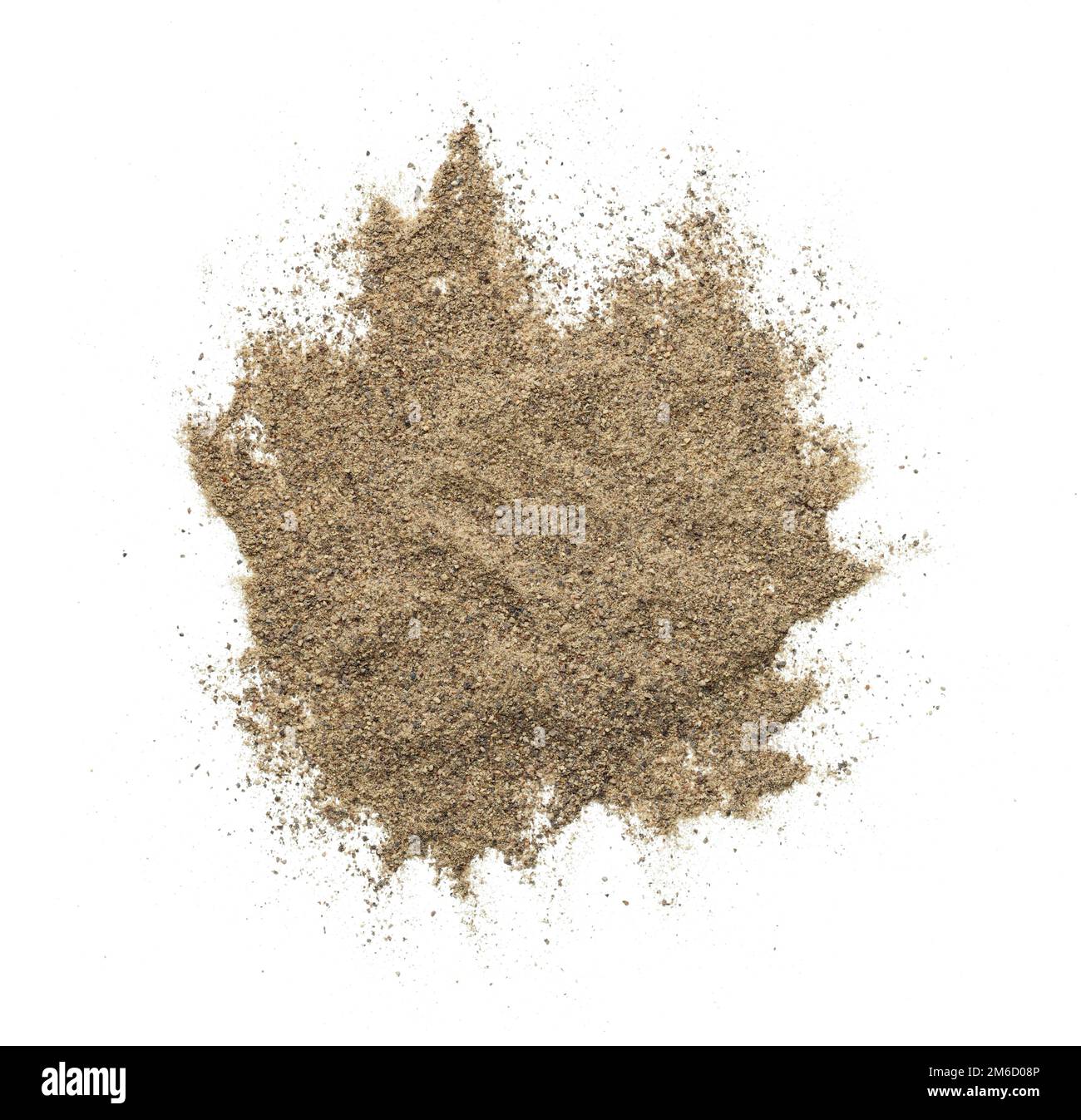 Black Pepper Powder Isolated On White Background Stock Photo - Alamy