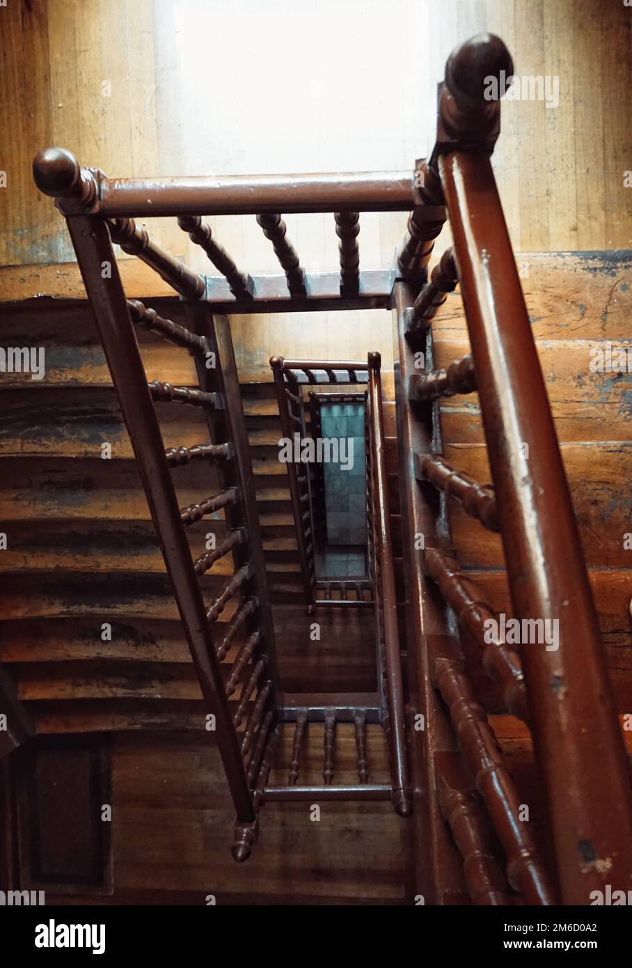 Wooden stairs structure Stock Photo - Alamy
