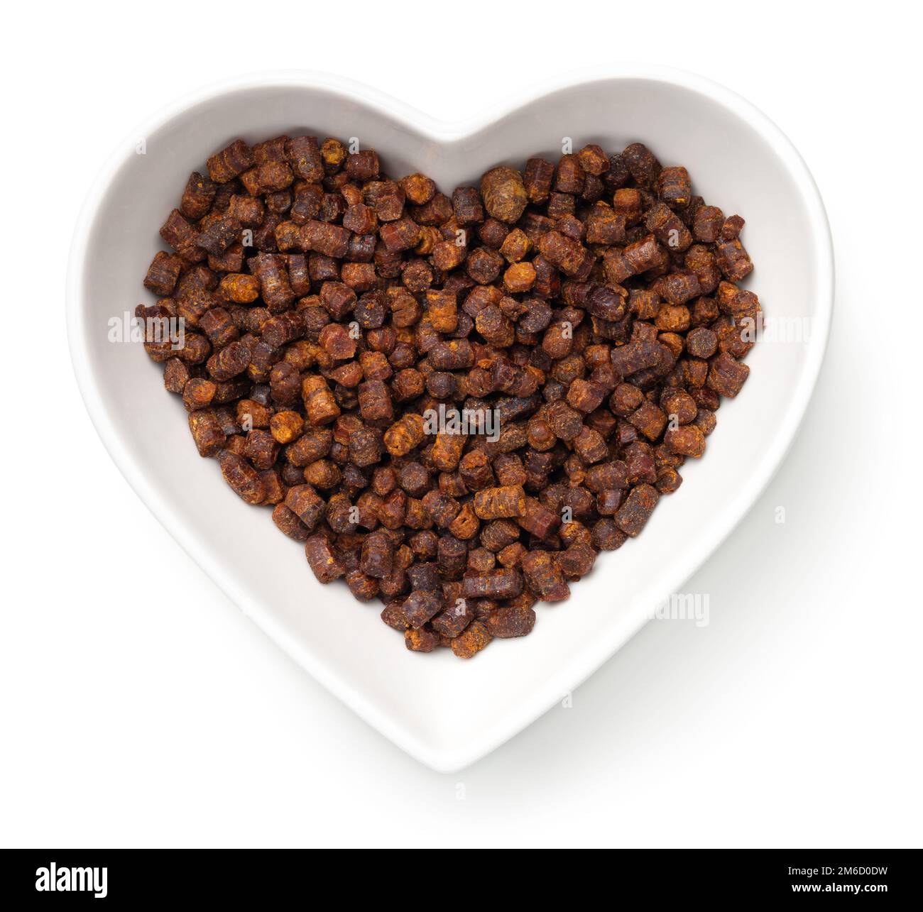 Bee Pollen Propolis In Heart Bowl Isolated Stock Photo - Alamy