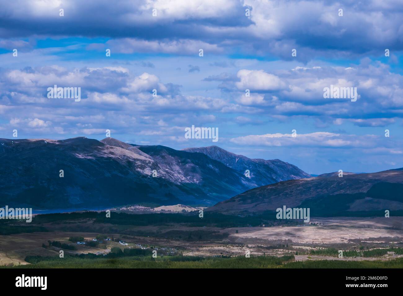 Scottish Highlands view from Ben Nevis Mountain Resort near Fort ...