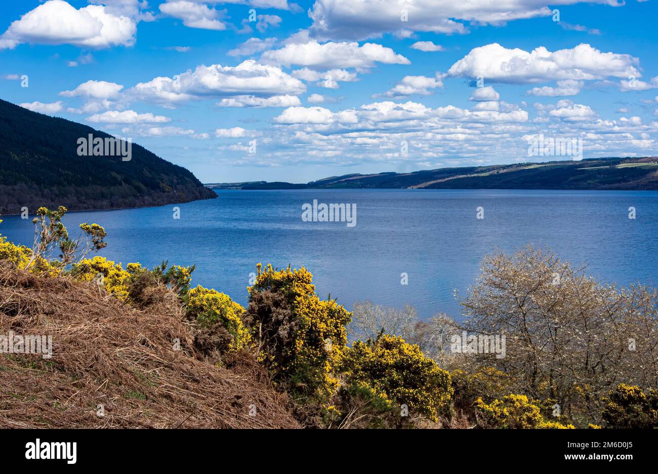Beautiful Loch Ness, Scotland, lake in the Scottish Highlands. Seen ...