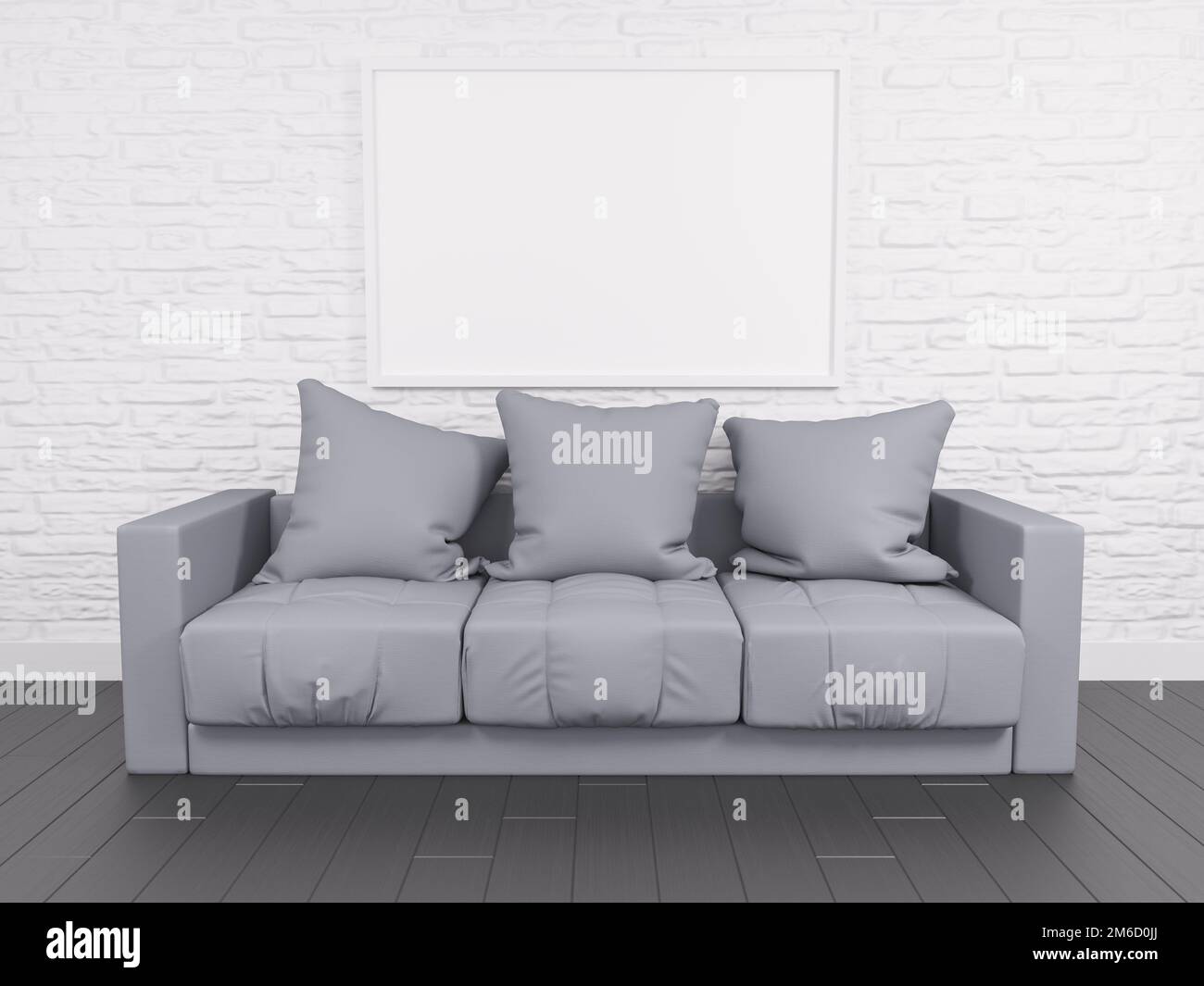 Modern sofa in an interior room view Stock Photo - Alamy