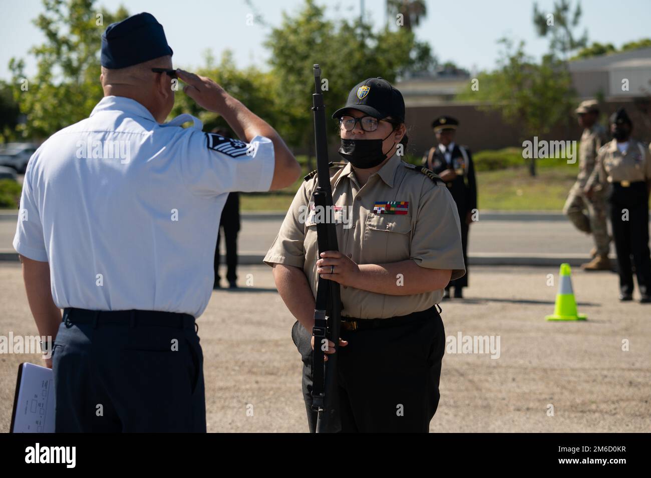 California Cadet Corps Cadet Master Sgt. Krystal Flores, from ...