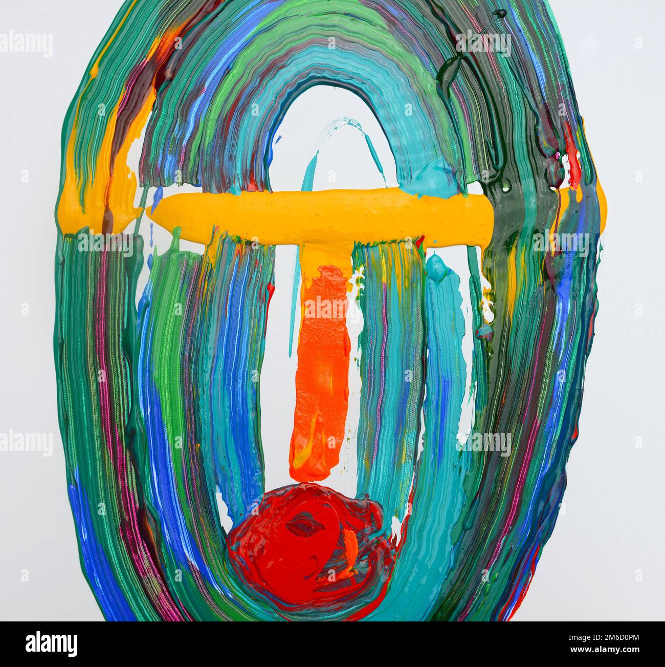 Abstract Face, Colorful Image of an original Abstract Painting on ...