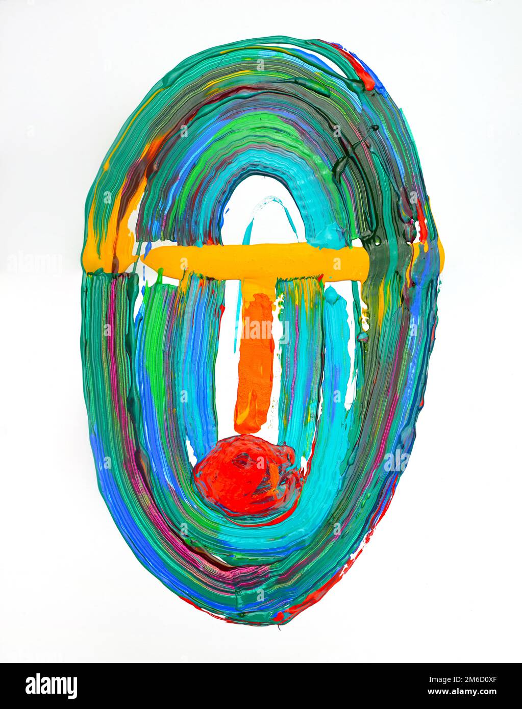 Abstract Face, Colorful Image of an original Abstract Painting on ...