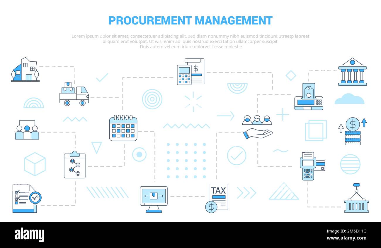 procurement management concept with icon set template banner with ...