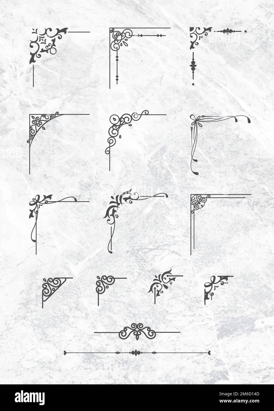 Vintage border design element vector set Stock Vector Image & Art - Alamy