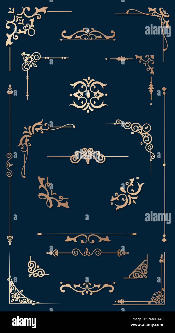 Vintage border design hi-res stock photography and images - Alamy