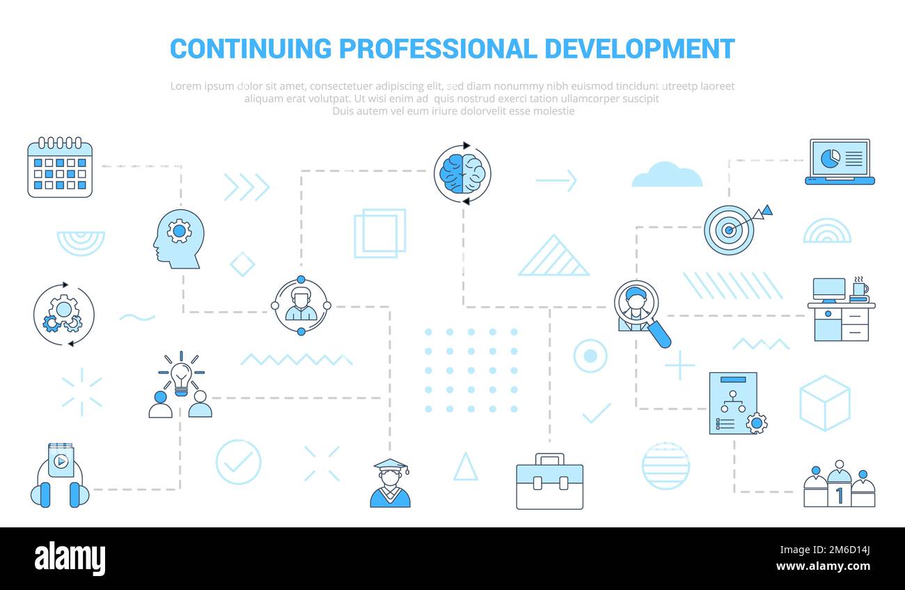 cpd continous professional development concept with icon set template ...