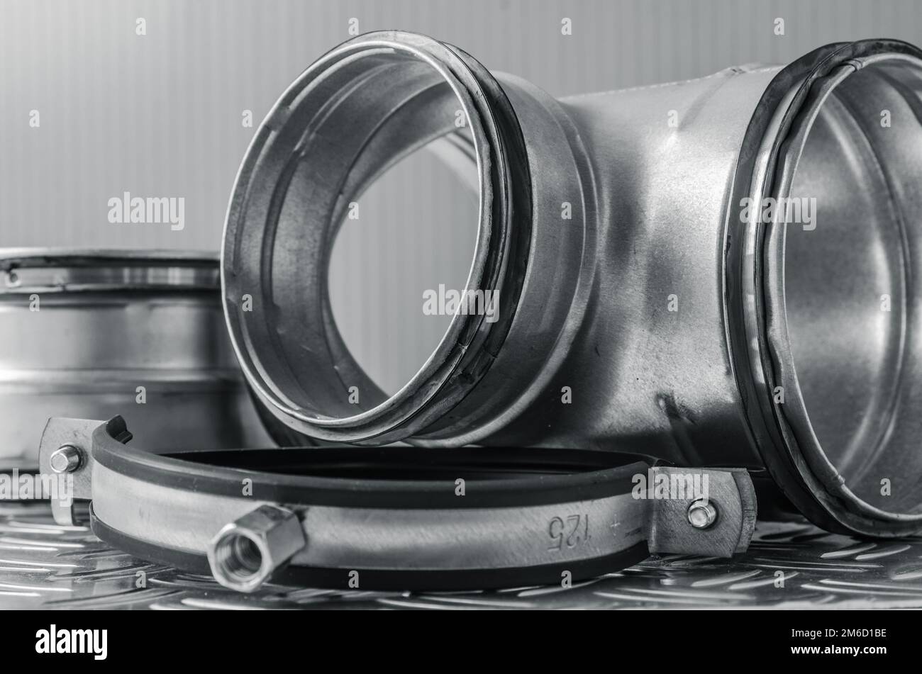 Parts of ventilation installation, close-up Stock Photo - Alamy