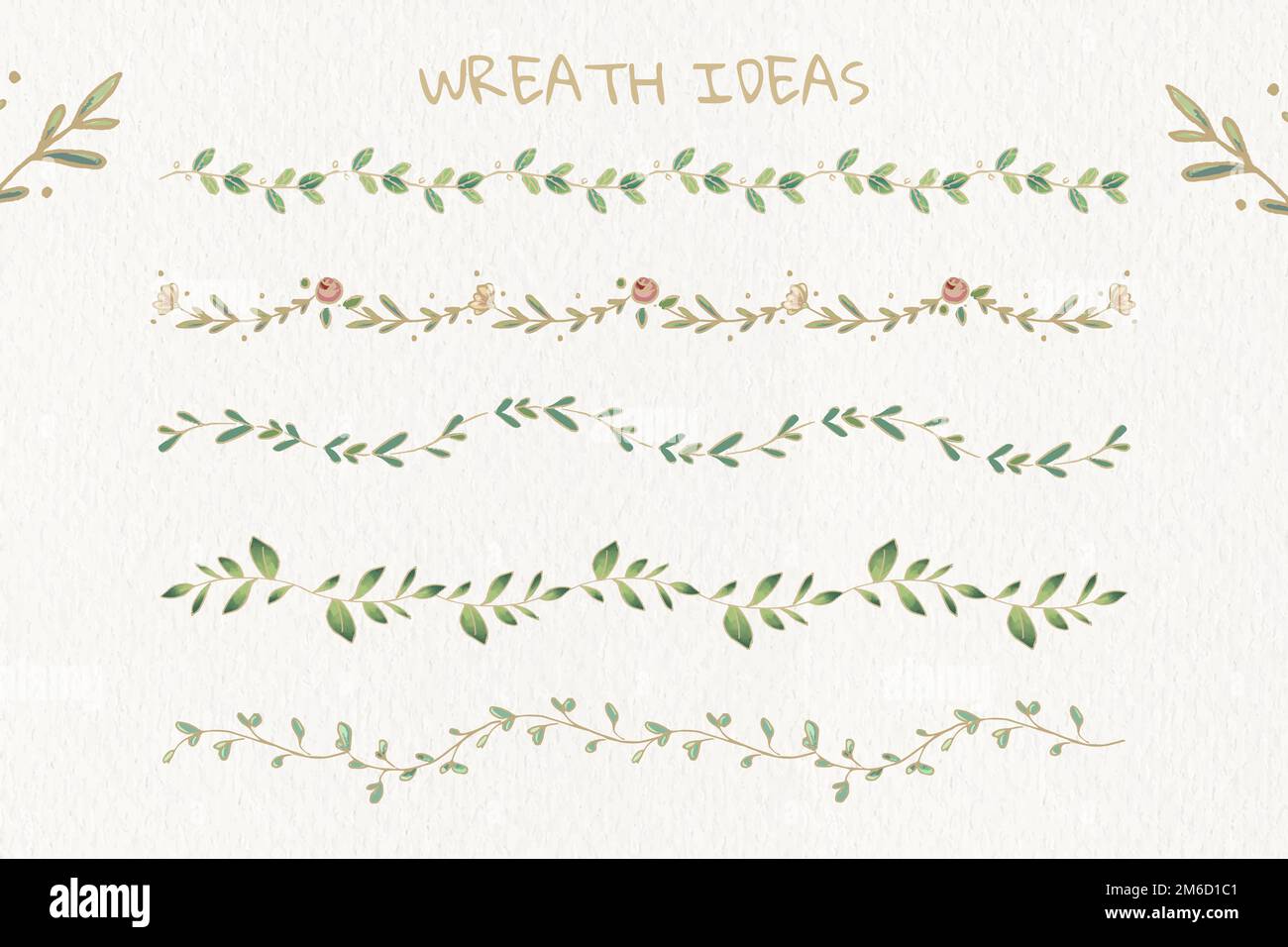 Doodle floral divider vector collection Stock Vector Image & Art - Alamy