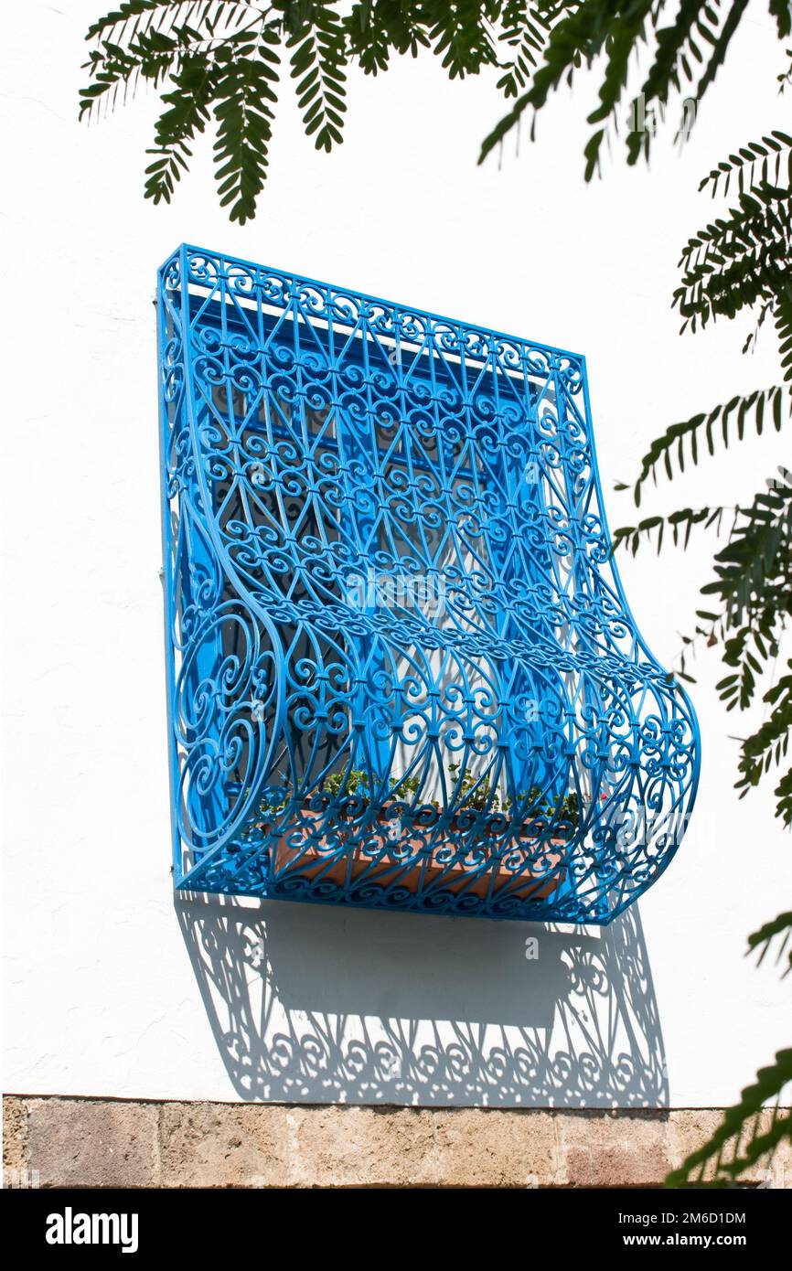 Filigree window grille Stock Photo - Alamy