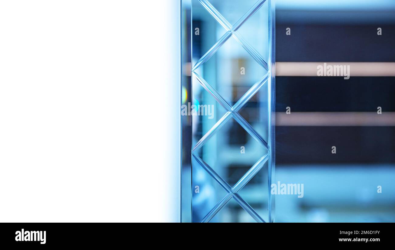 Glass, mirror reflection shapes and shadows. Close-up details Stock ...