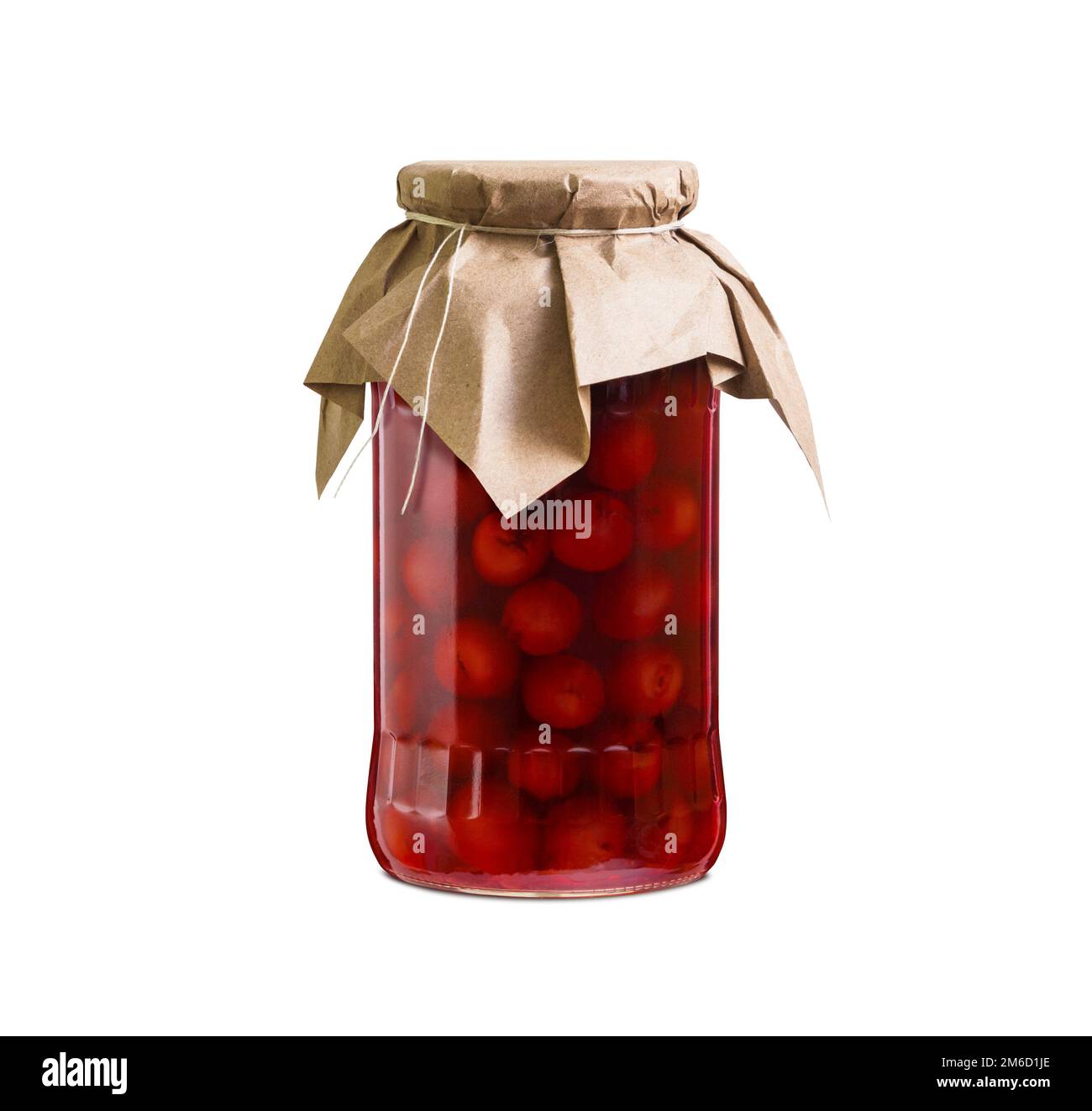 Cherry compote in a glass jar Stock Photo - Alamy
