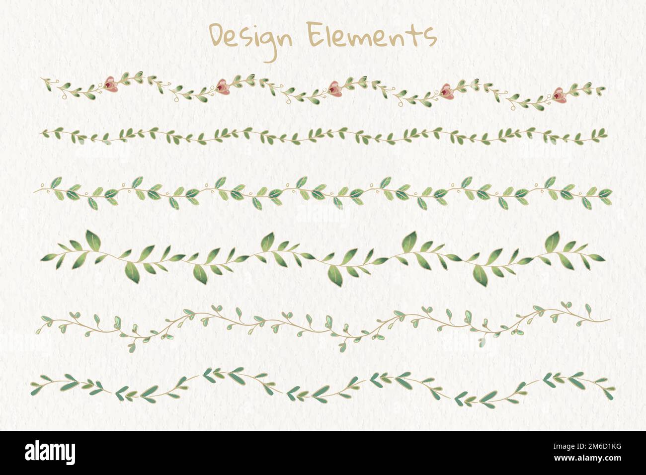 Doodle floral divider vector collection Stock Vector Image & Art - Alamy